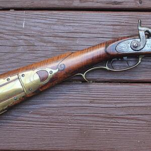 Antique Jaeger Flintlock Rifle Marked 1799. 68 caliber Swamped Barrel ...
