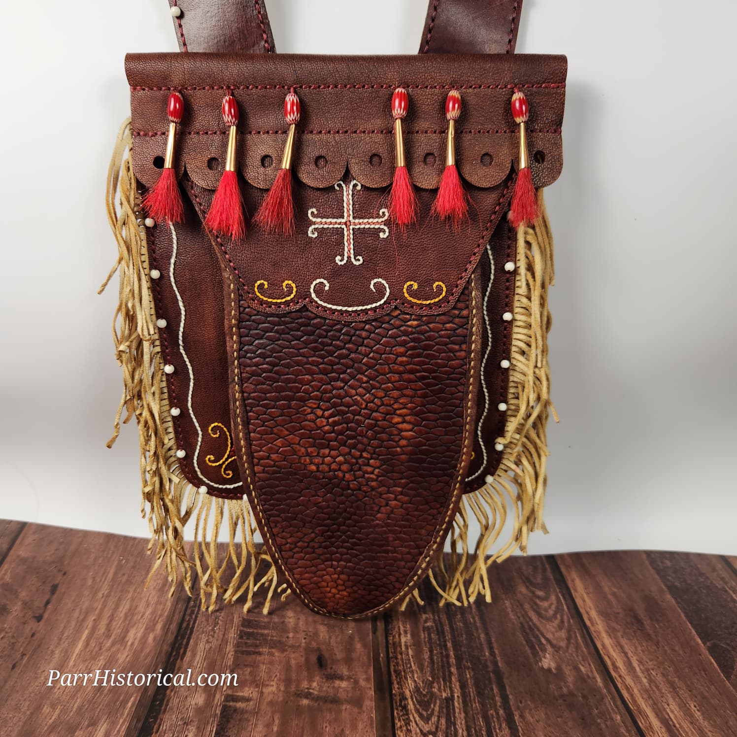 Beavertail quillwork bag – Contemporary Longrifle Association