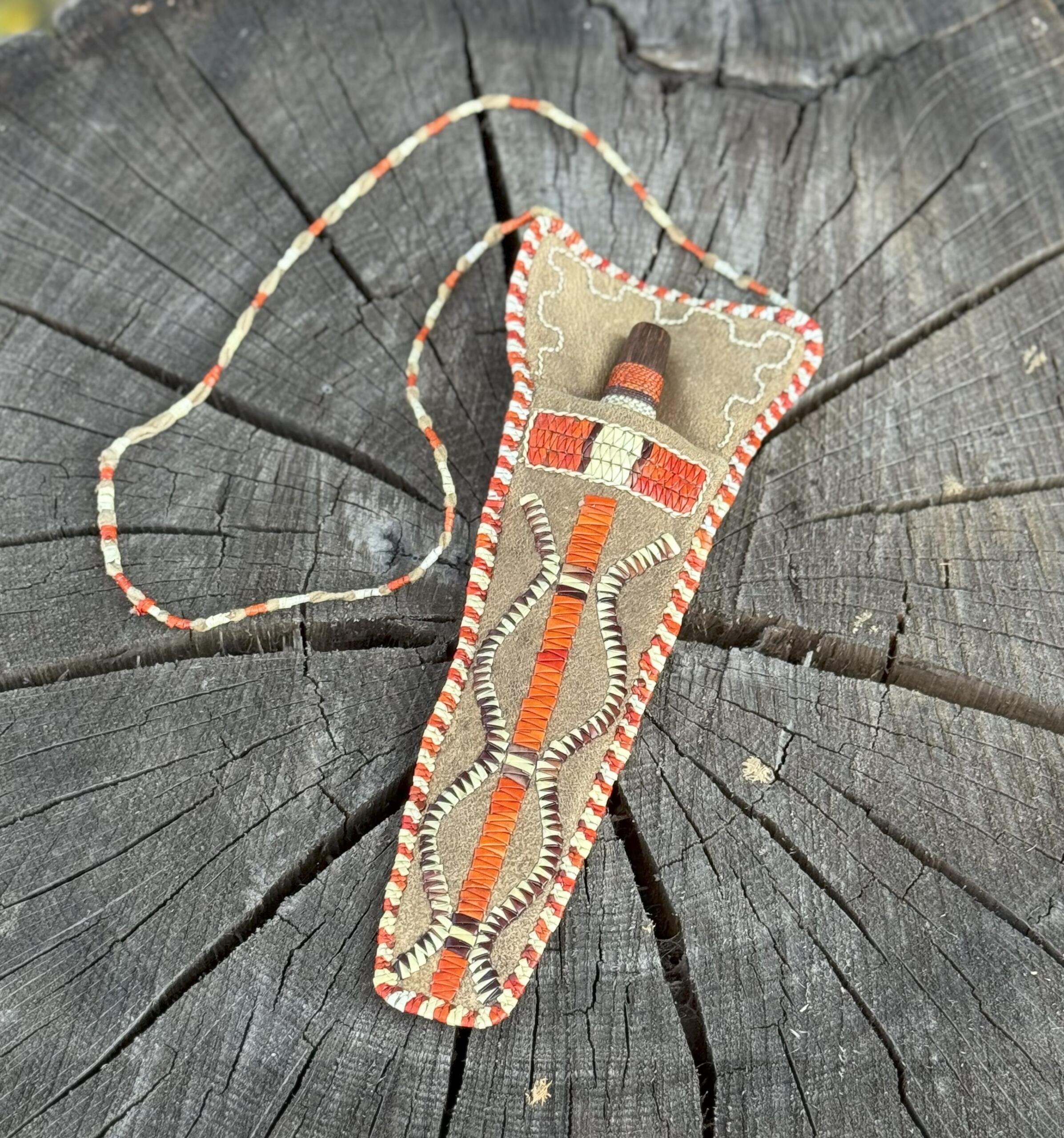 Ottawa Quilled Neck Knife – Contemporary Longrifle Association
